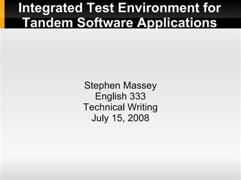 tandem software odp computing technology and computing