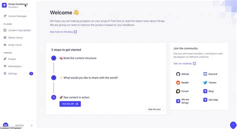 Quick Start Guide Strapi Developer Docs Strapi Documentation