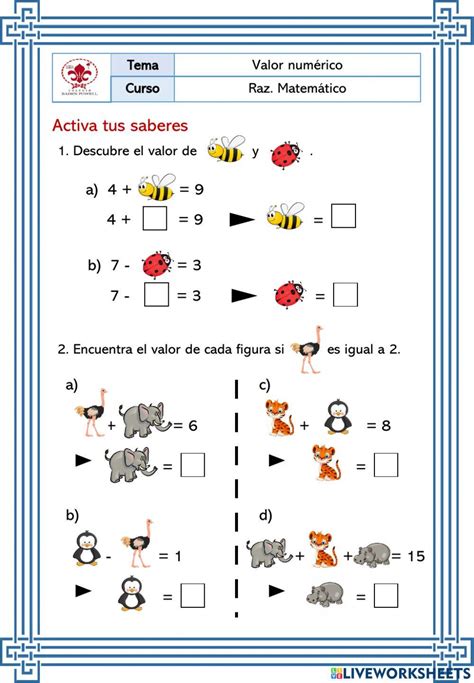 Valor Numérico 1 ° Grado 3476304 Clementinavl Live