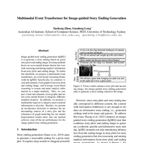 Multimodal Event Transformer For Image Guided Story Ending Generation Acl Anthology