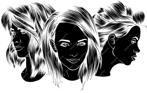 Premium Vector Girls With Skeleton Make Up Hand Drawn Vector Sketch