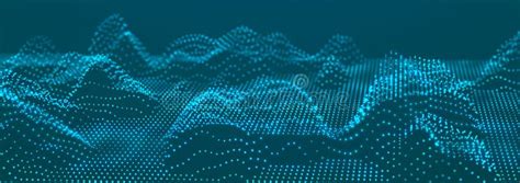 Digital Wave Of Glowing Particles Technology And Science Futuristic Backdrop For Design