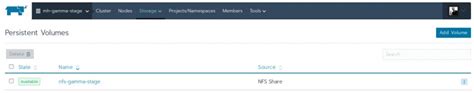 How To Create A Persistent Volume In Rancher 2x From A Nfs Share