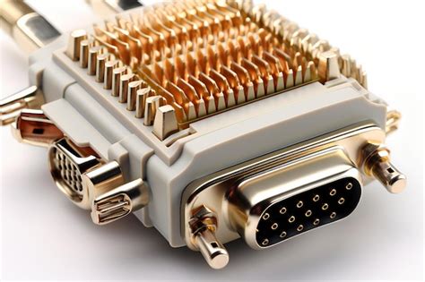 Goldplated Connector With Multiple Ports Premium Ai Generated Image