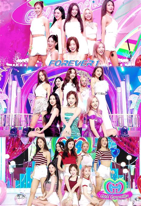 소녀시대 Forever1 뮤직뱅크and음악중심and인기가요 윤아 유리 티파니 서현 효연 수영 태연 써니 나의 지난 모든 학창시절 동안 존재해준 추억이 돌아왔던