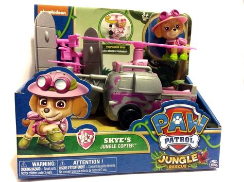Nickelodeon Paw Patrol Skyes Jungle Copter 6 Inch Vehicle Set