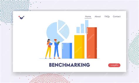Premium Vector Benchmarking Landing Page Template Business Characters Testing And Measure