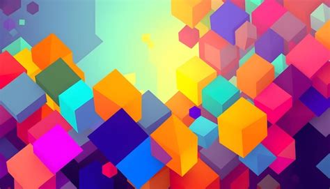 A Stylish Abstract Background With A Cascade Of Overlapping Cubic
