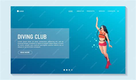 Premium Vector Scuba Diving Poster Snorkeling Template Isometric