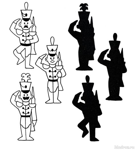 Задание на внимание для детей 4 6 лет Какой силуэт принадлежит каждому солдатику