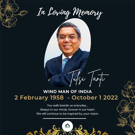 Rahul Mutha On Linkedin Tulsitanti Windman Rip Condolence