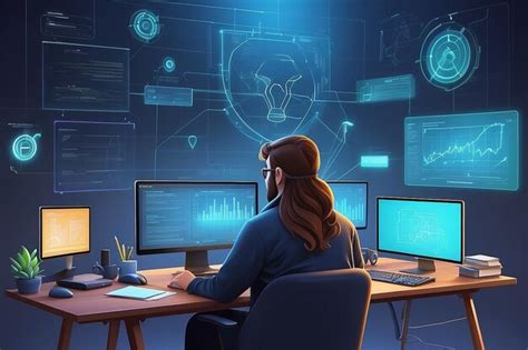 Premium Ai Image Software Tester Concept Illustration