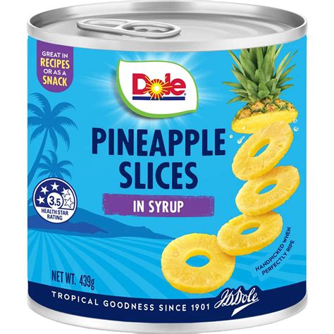 Calories In Dole Premium Pineapple Slices In Syrup Calcount