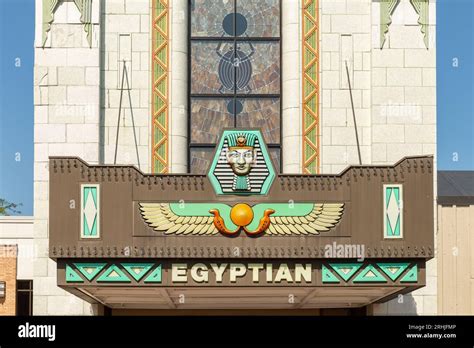 The Egyptian Theatre Exterior Architecture On A Sunny Summer Day