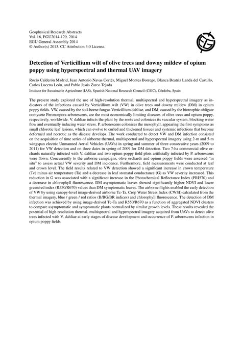 Pdf Detection Of Verticillium Wilt Of Olive Trees And Downy Mildew Of Opium Poppy Using