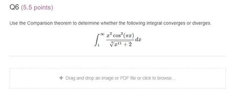 Solved Q Points Use The Comparison Theorem To Chegg