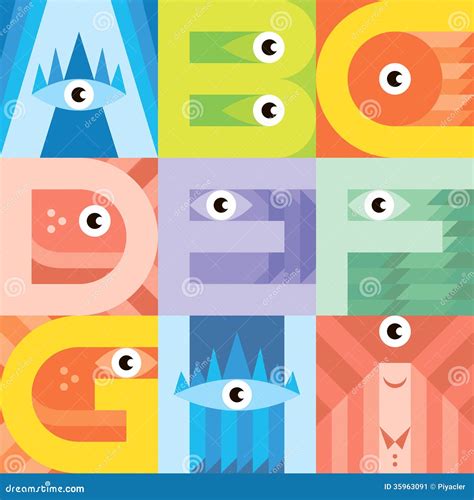 Monster Font A B C D E F G H I Stock Vector Illustration Of Font Halloween 35963091