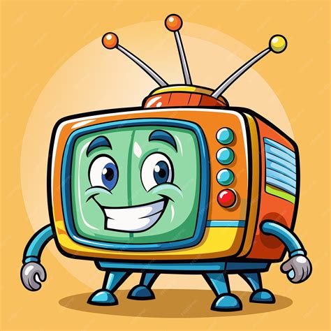 Nostalgic Illustration Of A Classic Vintage Television Cartoon