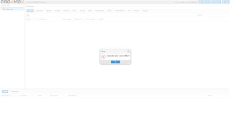 Connection Error Server Offline Proxmox Support Forum
