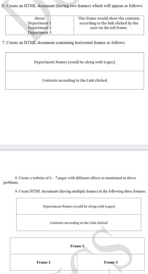 Solved Create An HTML Document Having Two Frames Which Chegg Com