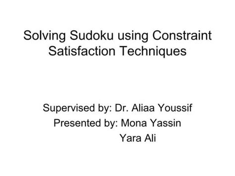 The N Queen Problem Ppt