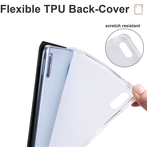 For Huawei Matepad Folding Transparent Tpu Smart Leather Tablet Case Black Alexnld Com