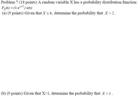 Solved Problem Points A Random Variable X Has A Chegg