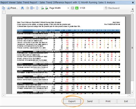 export a report to excel or pdf