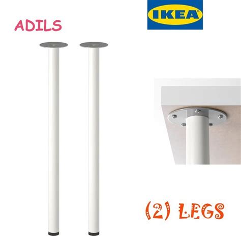 Ikea Other 2 Legs Adils Leg Ikea 927972 White New Fits Any Table