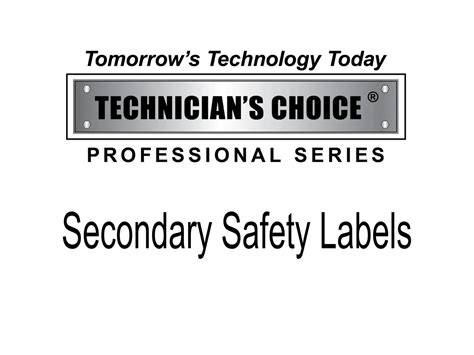 DSI Automotive Technicians Choice Secondary Safety Labels Bug A Boo Bug Remover TEC529