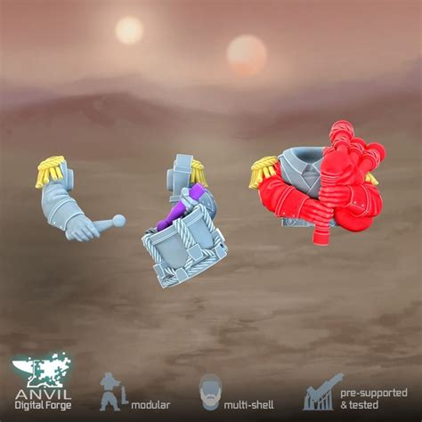 3d Printable British Space Force Modular Command Pack Dress Uniform