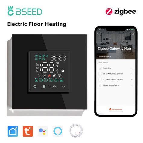 Bseed Zigbee Touch Screen Thermostat For Electric Floor Heating Water