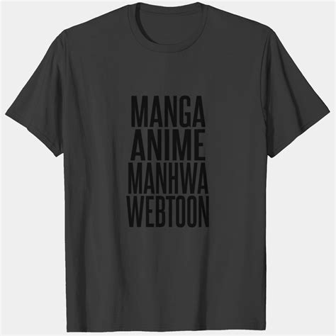 Manga Anime Manhwa Webtoon Typo Manga Fan Art T Shirt Starting At 1295 By Flora Mario