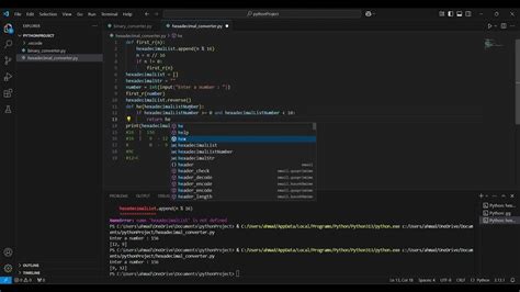Python Project 2 Hexadecimal Converter Pyscriptcode Youtube