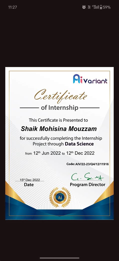 Successfully Completed Data Science With Internship And Data Analyst