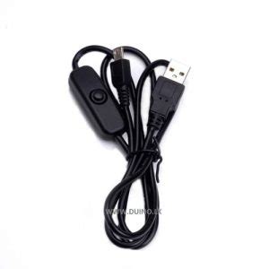 Raspberry Pi USB Power Cable 1M With Switch ON OFF Button Duinolk The Biggest Arduino Online