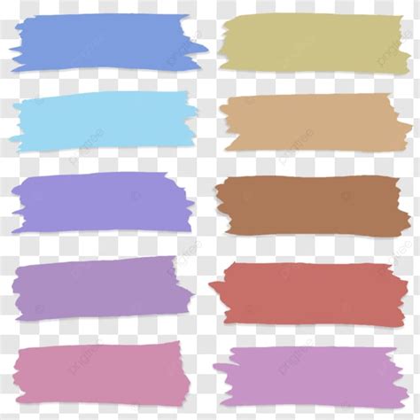 미적 다채로운 와시 테이프 조각 세트 와시 테이프 텍스트 상자 줄자 Png 일러스트 및 Psd 이미지 무료 다운로드 Pngtree