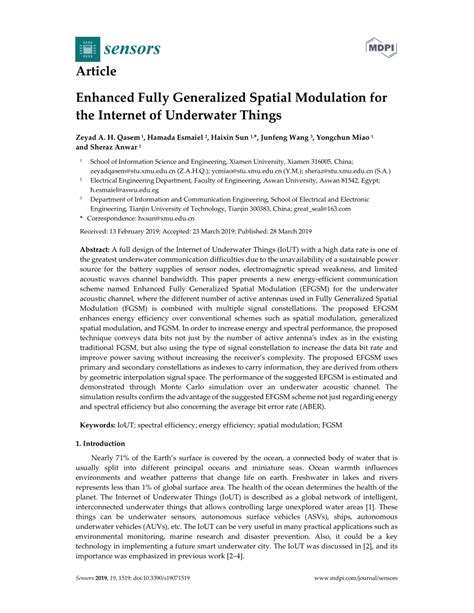 Pdf Enhanced Fully Generalized Spatial Modulation For The Internet Of