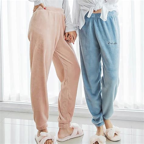 비치팜 11 레터링 밍크 수면 바지 극세사 잠옷 파자마 팬츠 빅사이즈 위시버킷