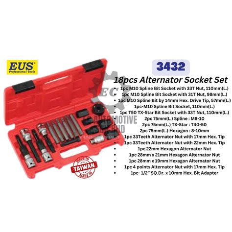 18 Pcs Alternator Socket Set Shopee Malaysia