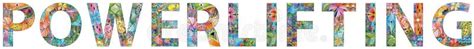 Word Powerlifting Vector Zentangle Object For Decoration Stock