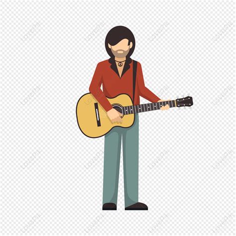 기타를 연주하는 남자 Png 일러스트 무료 다운로드 Lovepik