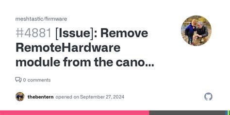 Issue Remove Remotehardware Module From The Canon Build Via Exclude