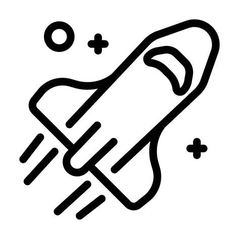 Space Rocket Icon Outline Style 14182081 Vector Art At Vecteezy