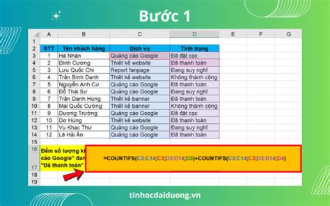 Cách Sử Dụng Hàm Countifs Trong Excel Có Nhiều điều Kiện Tin Học Đại Dương