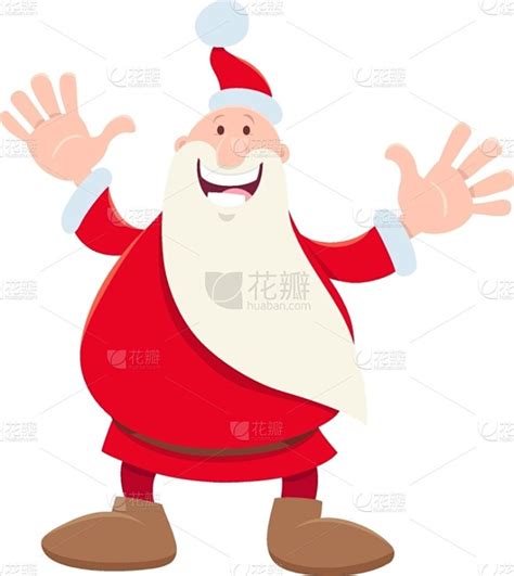圣诞老人幽默动画片贺卡漫画书虚拟角色节日绘画插图卡通