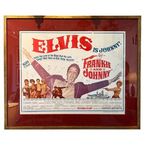 Framed Original Vintage Elvis Presley Frankie And Johnny Poster For