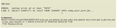 Php Error Display While I Fire Insert Query In Postgresql But It