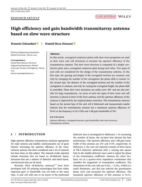 High Efficiency And Gain Bandwidth Transmitarray Antenna Based On Slow