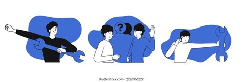 Software Testing Set Vector Illustration Concept Stock Vector Royalty